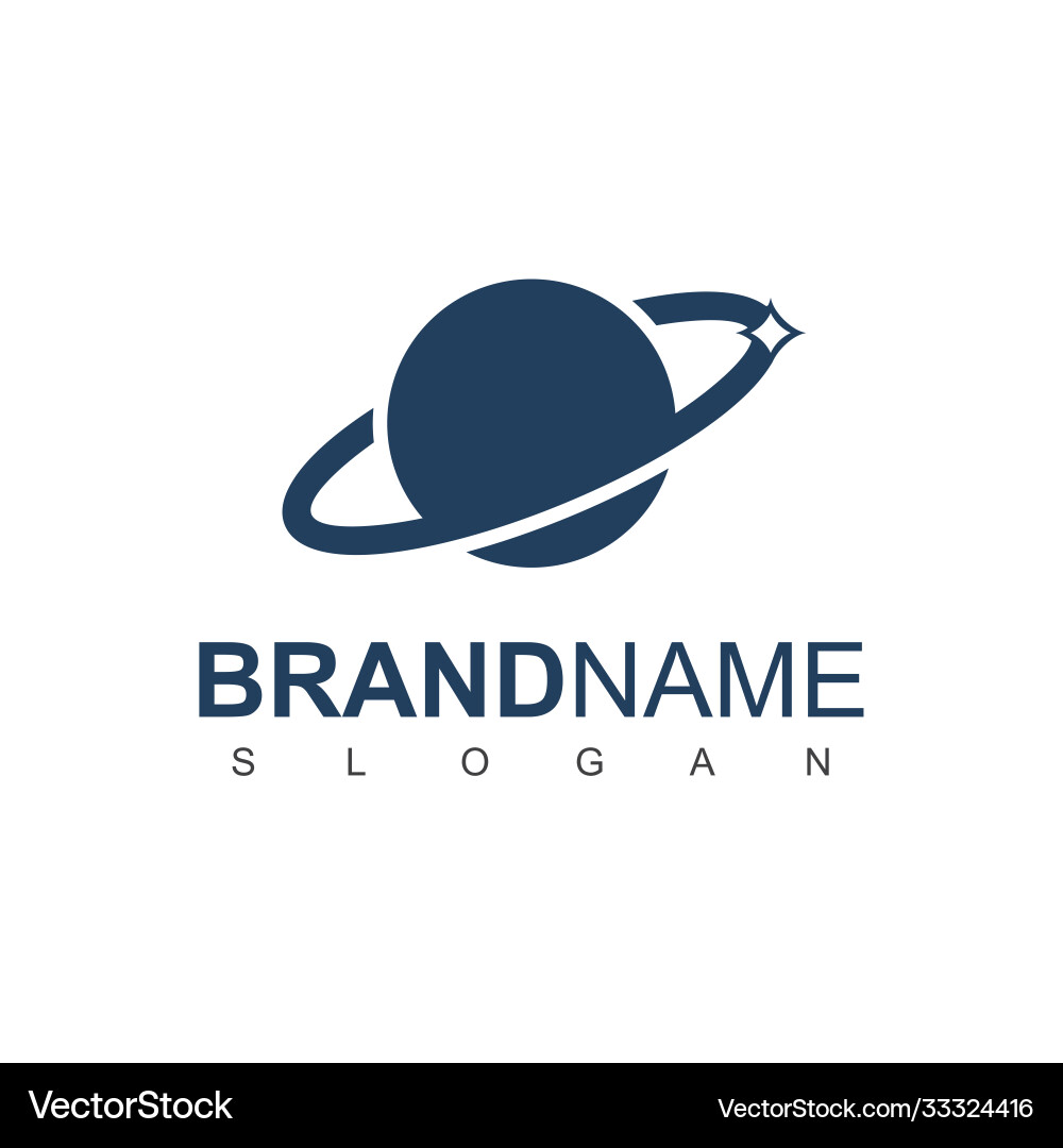 Planet logo design template Royalty Free Vector Image