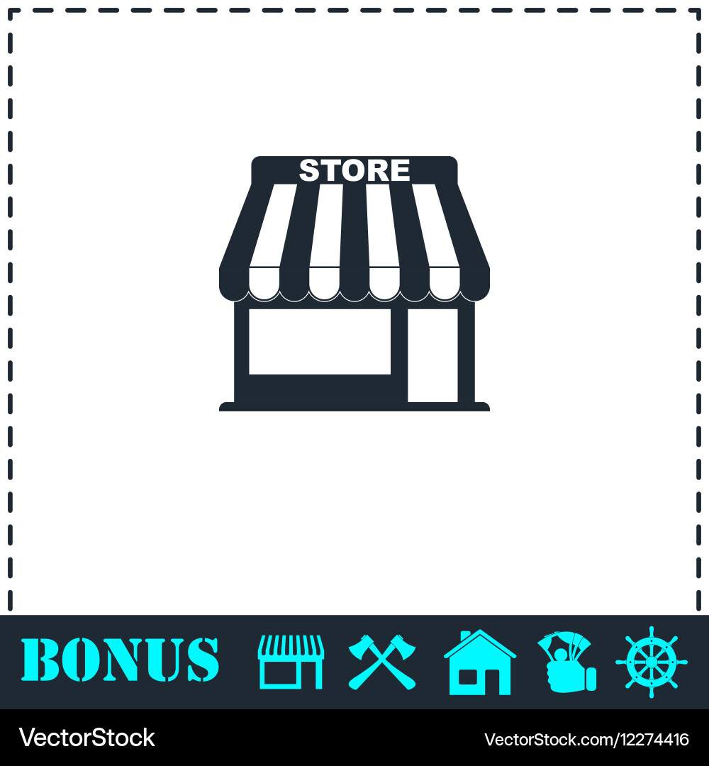 Storefront Icon - Retail Royalty Free Vector Image