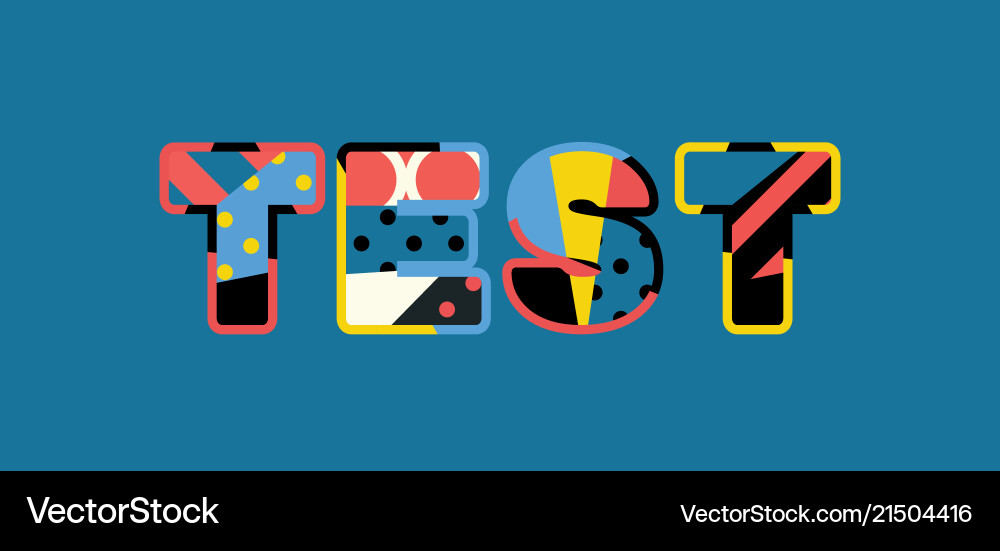 Test concept word art Royalty Free Vector Image