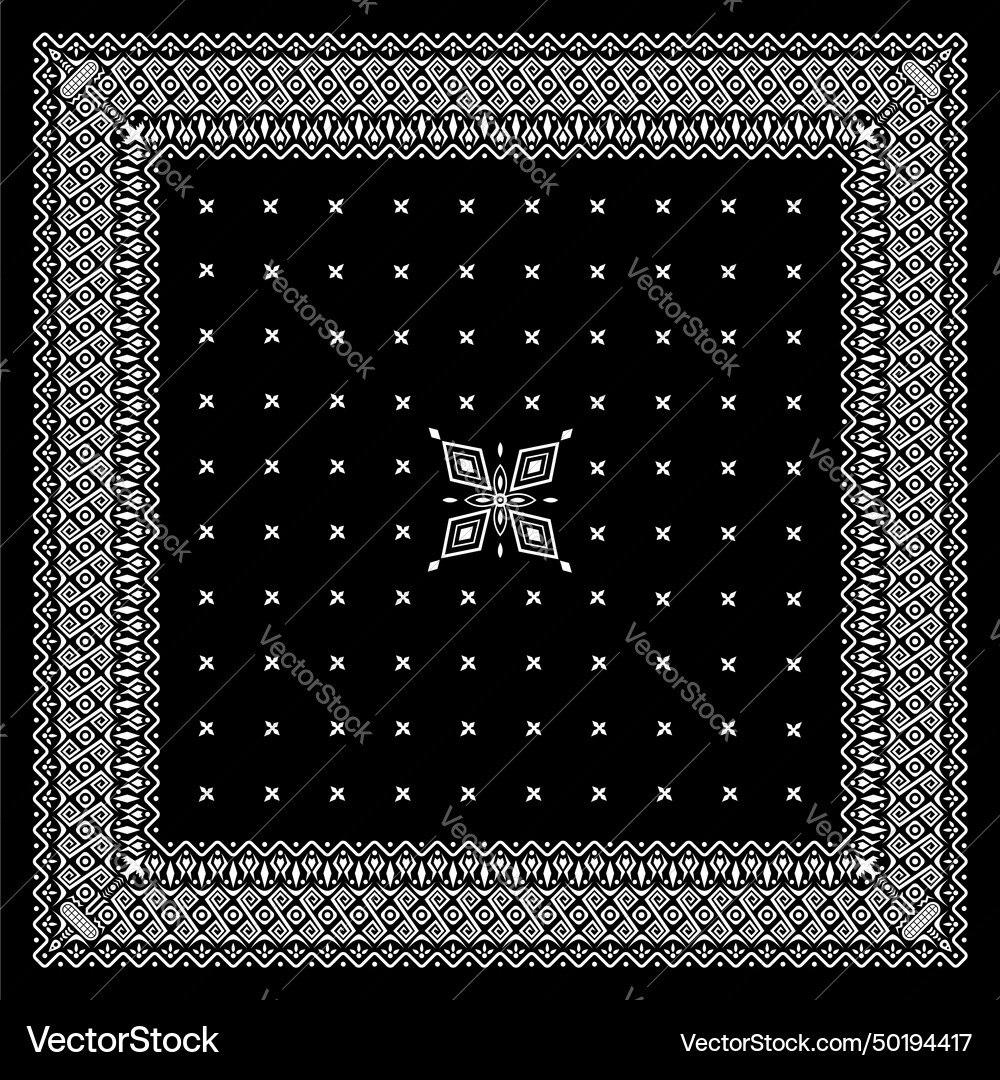 Bandana template 35 Royalty Free Vector Image - VectorStock