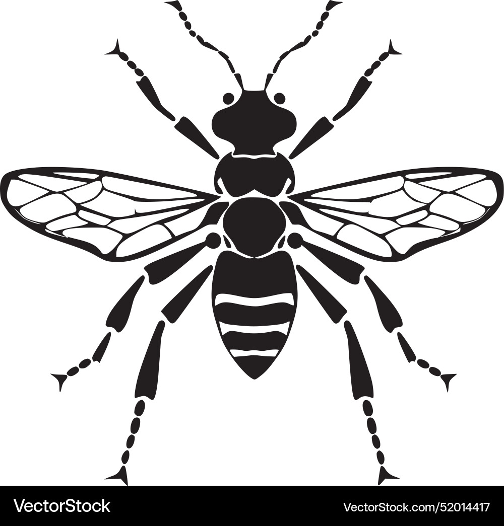Bee - minimalist and simple silhouette Royalty Free Vector