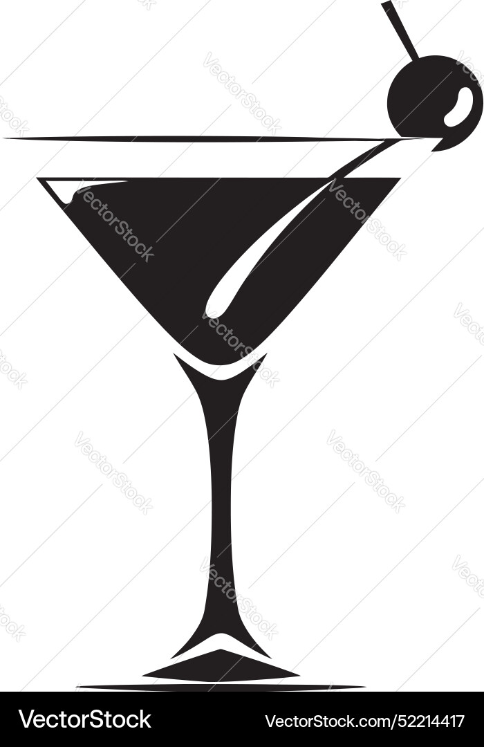 Chic infusion black drink iconic mark luxury sips Vector Image