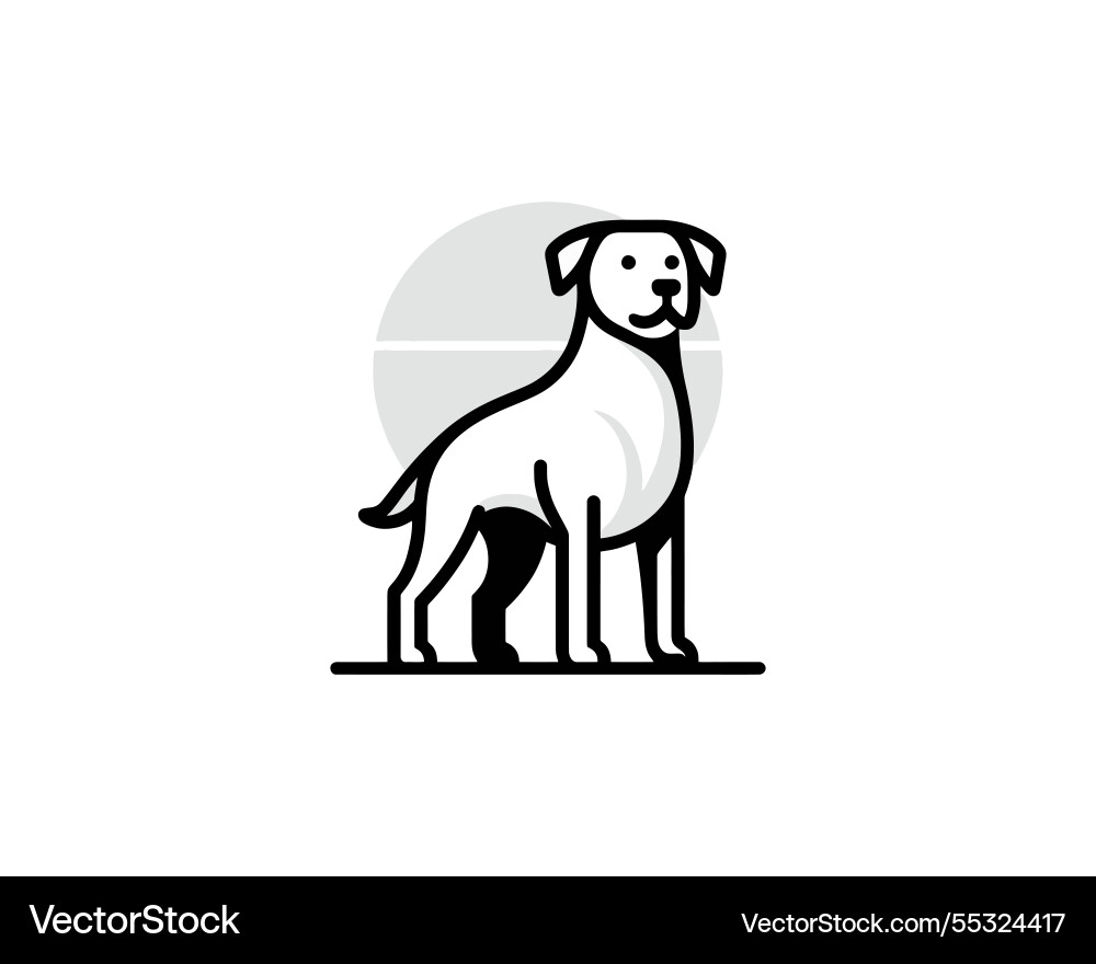 Dog logo design icon symbol Royalty Free Vector Image