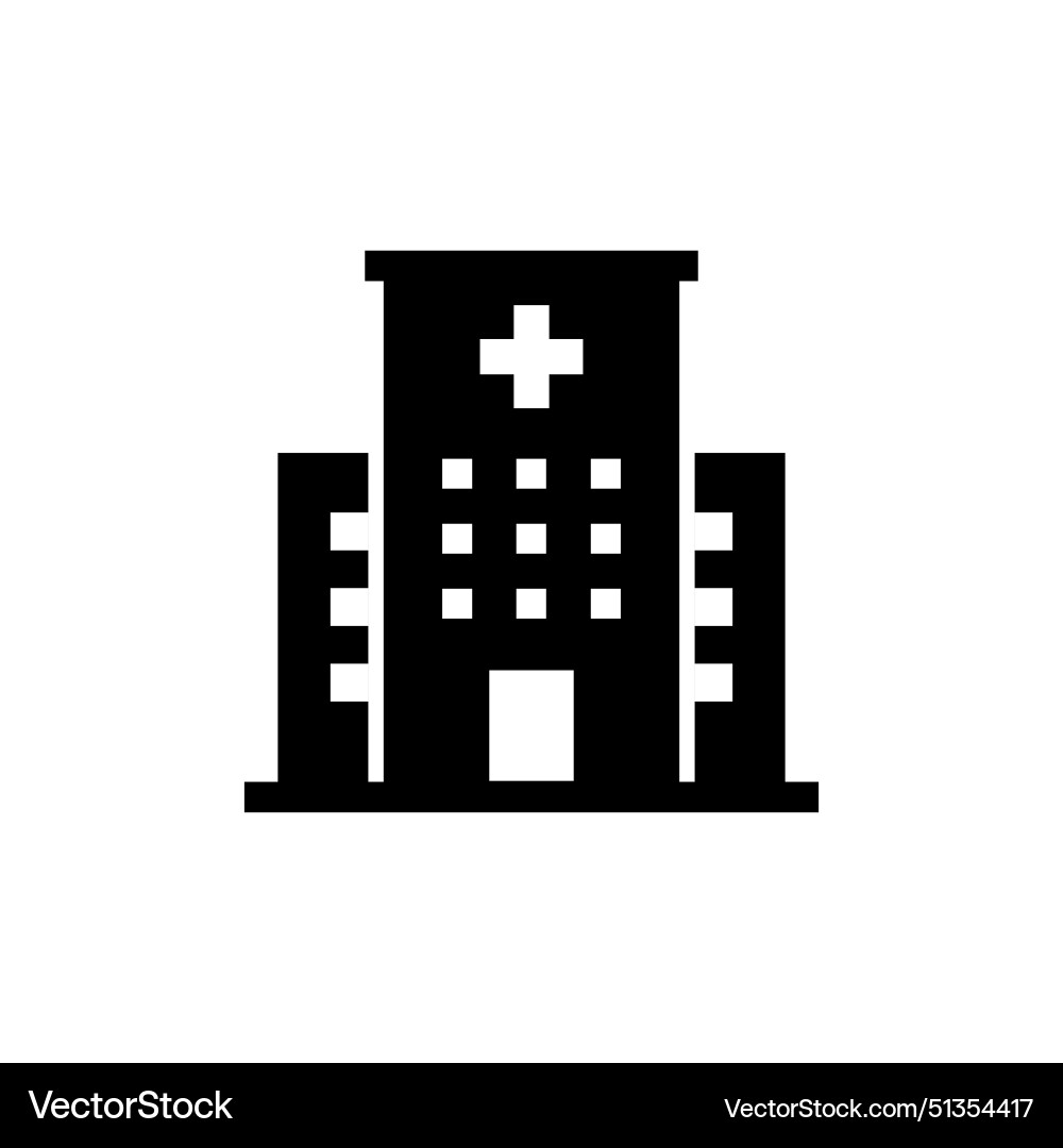 Hospital structure icon or design Royalty Free Vector Image