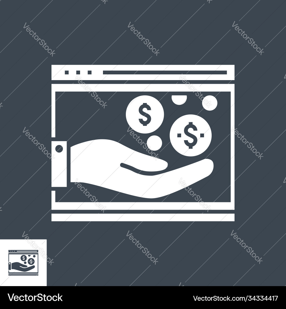 Income Glyph - Money Icon Royalty Free Vector Image
