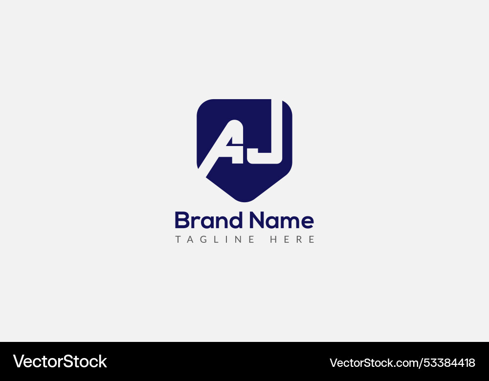 Abstract aj letter modern initial lettermarks logo