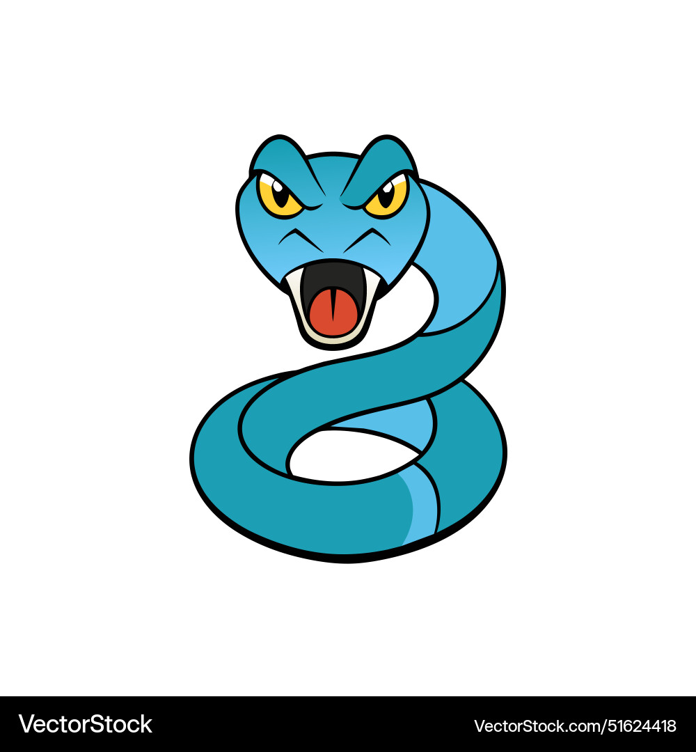 Bush viper angry icon Royalty Free Vector Image