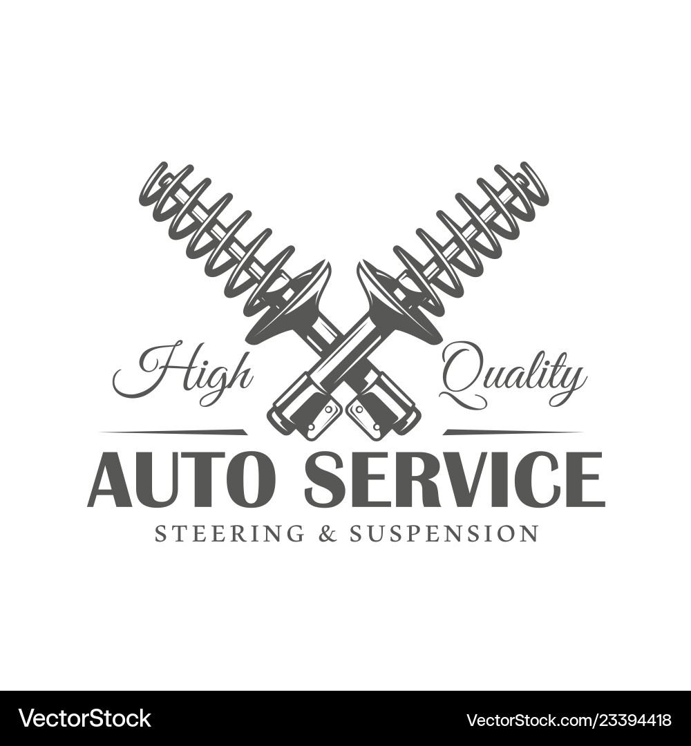 Car service label isolated on white background Vector Image