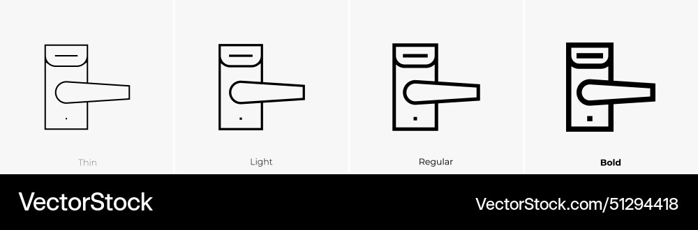 Door knob icon thin light regular and bold style Vector Image