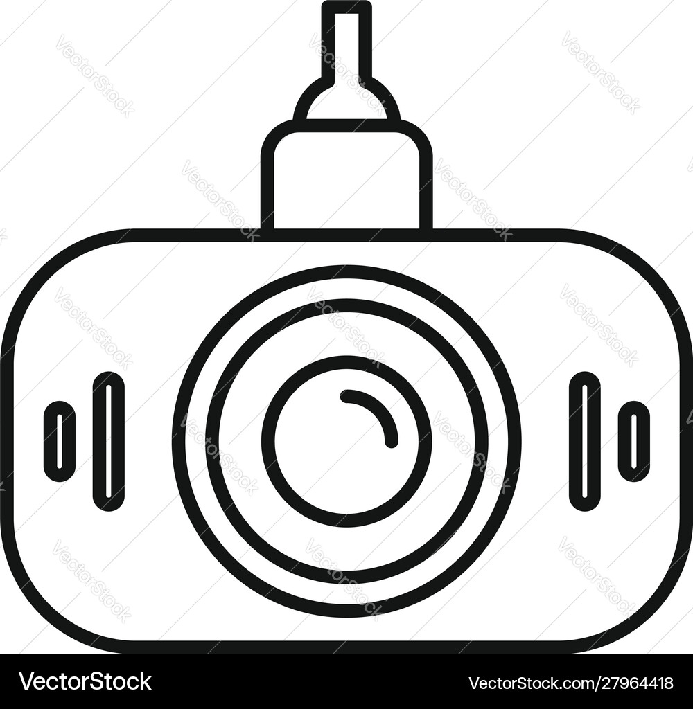 Hd dvr Recorder Symbol Umriss Stil Lizenzfreies Vektorbild