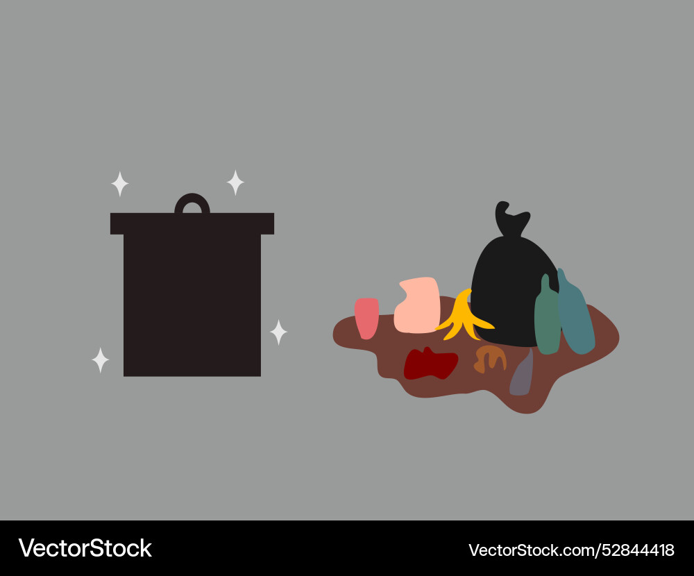 Littering flat design Royalty Free Vector Image