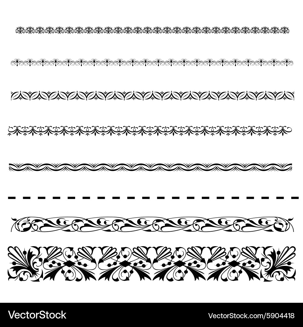 Set border element Royalty Free Vector Image - VectorStock