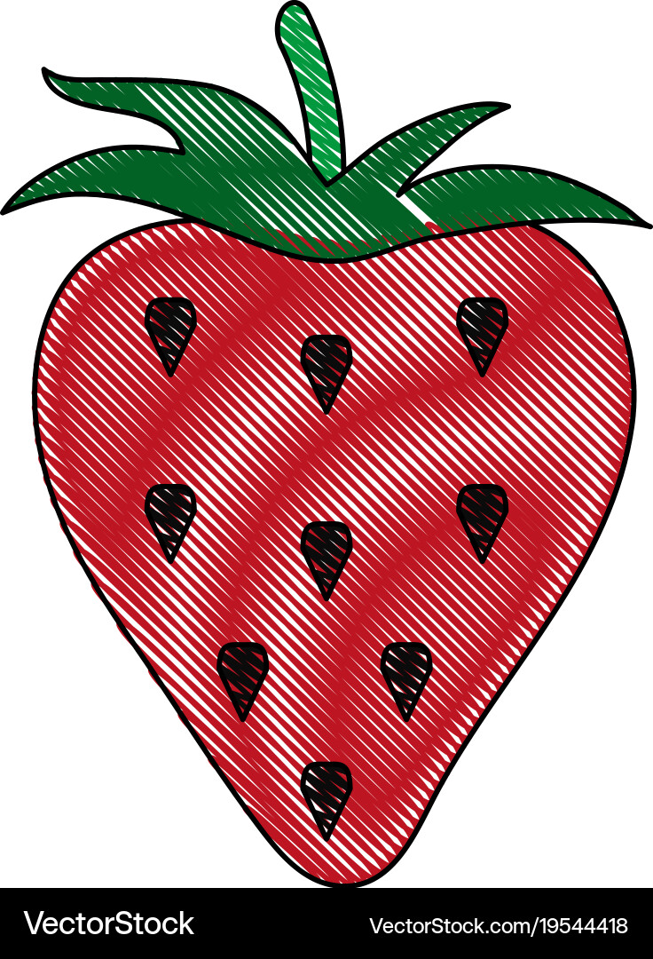 Strawberry fruit symbol Royalty Free Vector Image