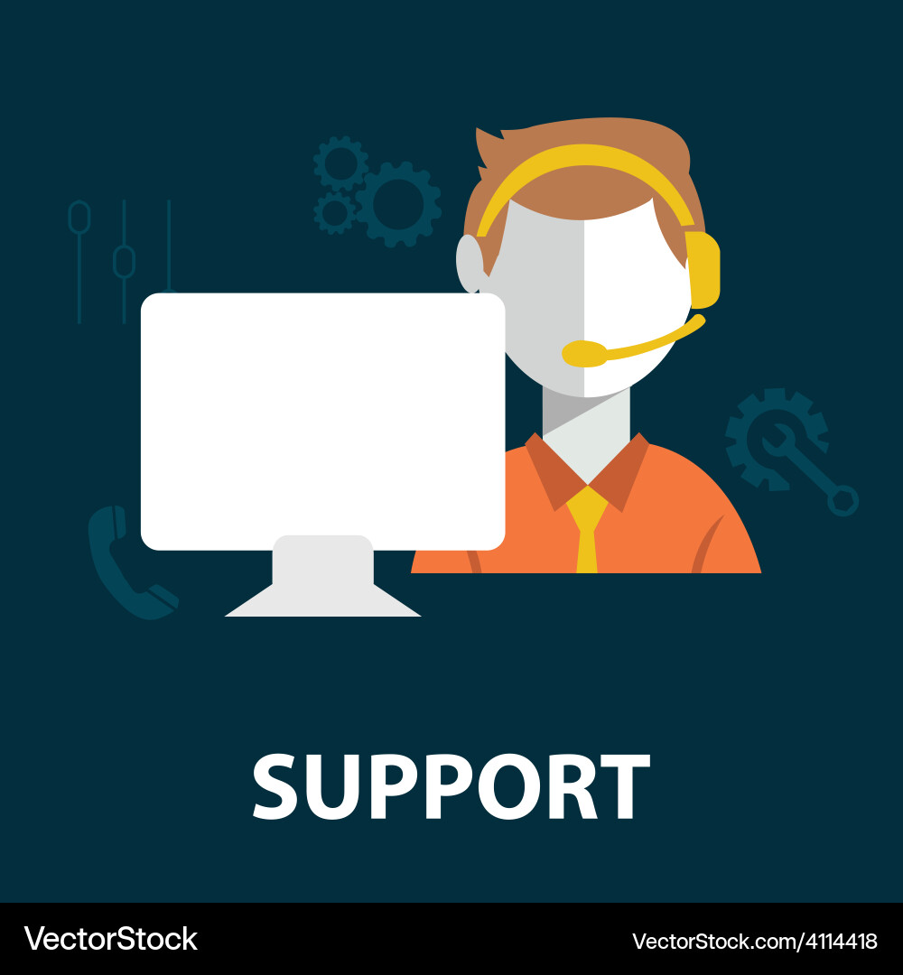 Support staff icon Royalty Free Vector Image - VectorStock
