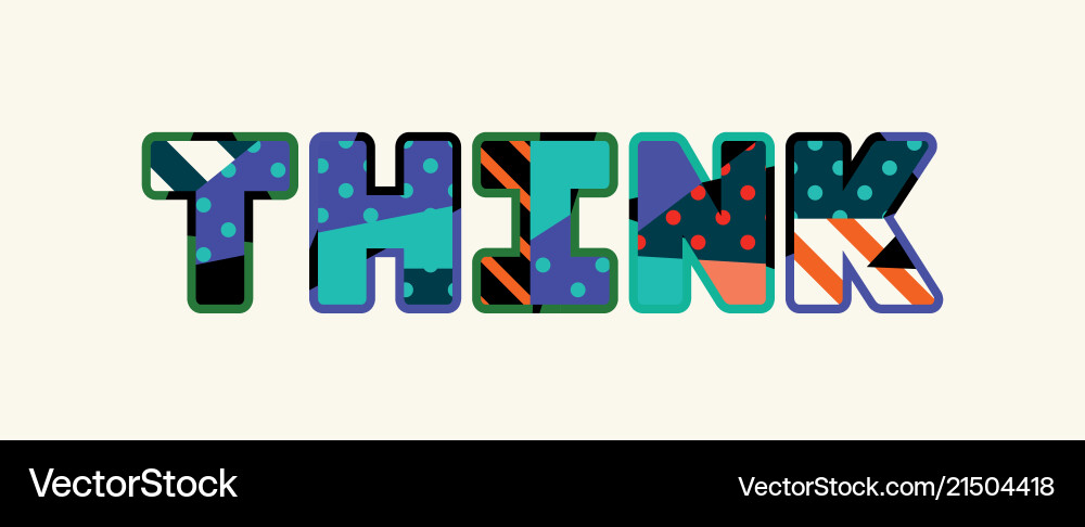 Think concept word art Royalty Free Vector Image