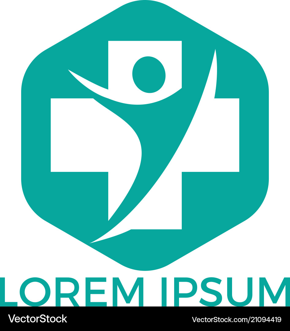 Abstract medical logo design Royalty Free Vector Image