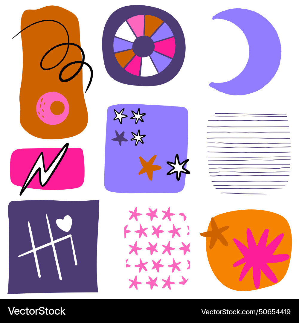 Abstract modern shapes seamless pattern Royalty Free Vector