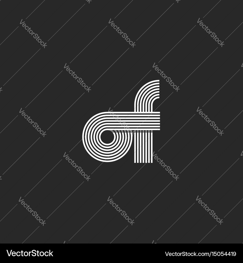 Combination two letter of logo monogram linked o Vector Image