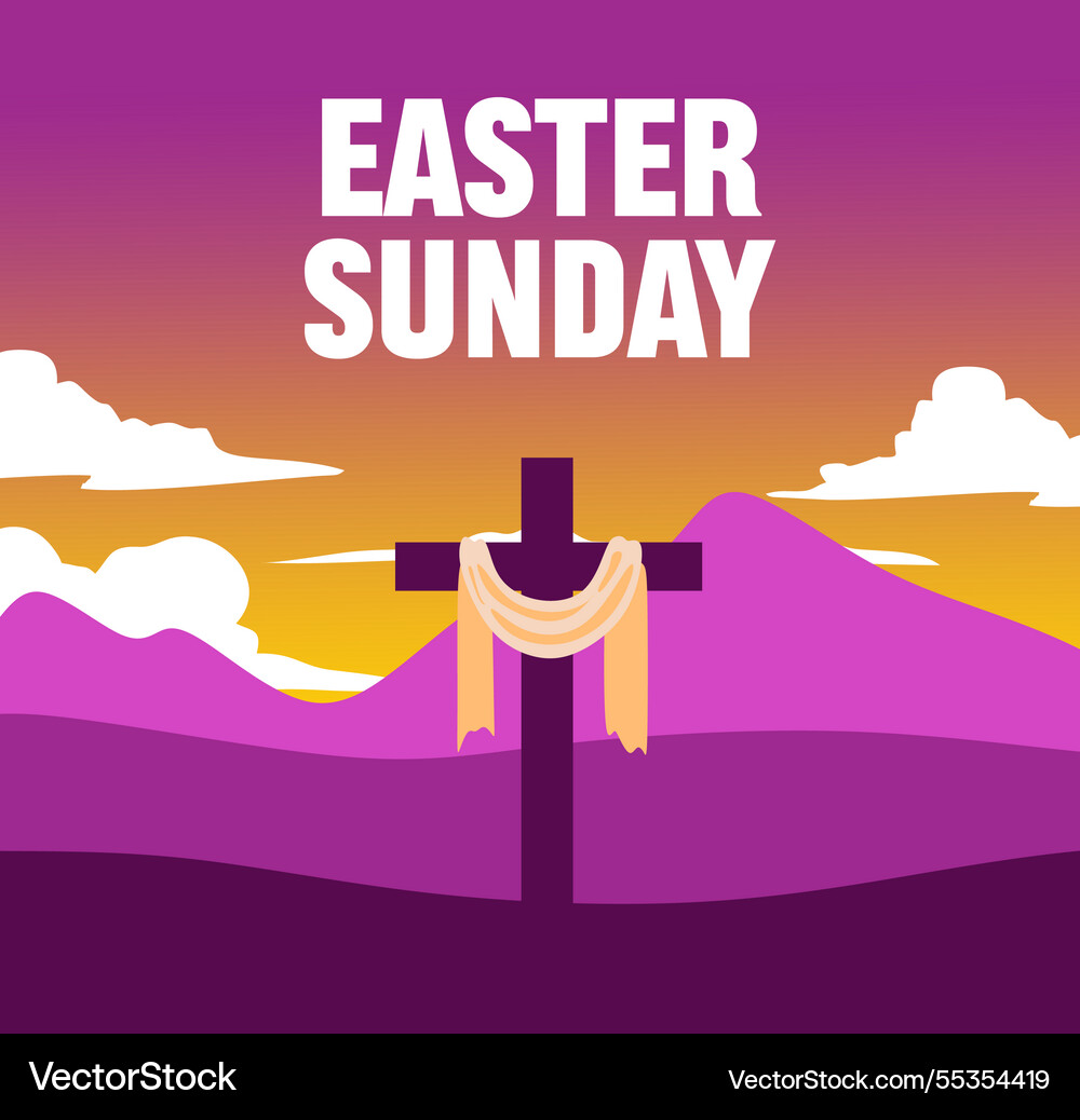 Happy easter sunday to all christians Royalty Free Vector