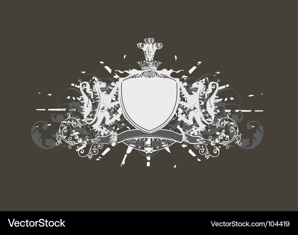 Heraldic shield Royalty Free Vector Image - VectorStock