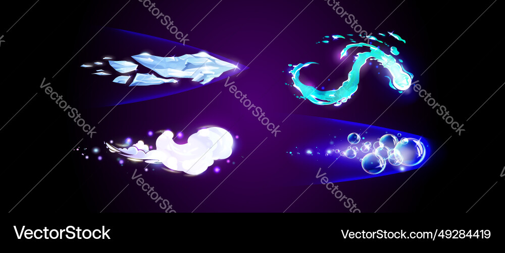 Magic Power Streik Effekte Lizenzfreies Vektorbild