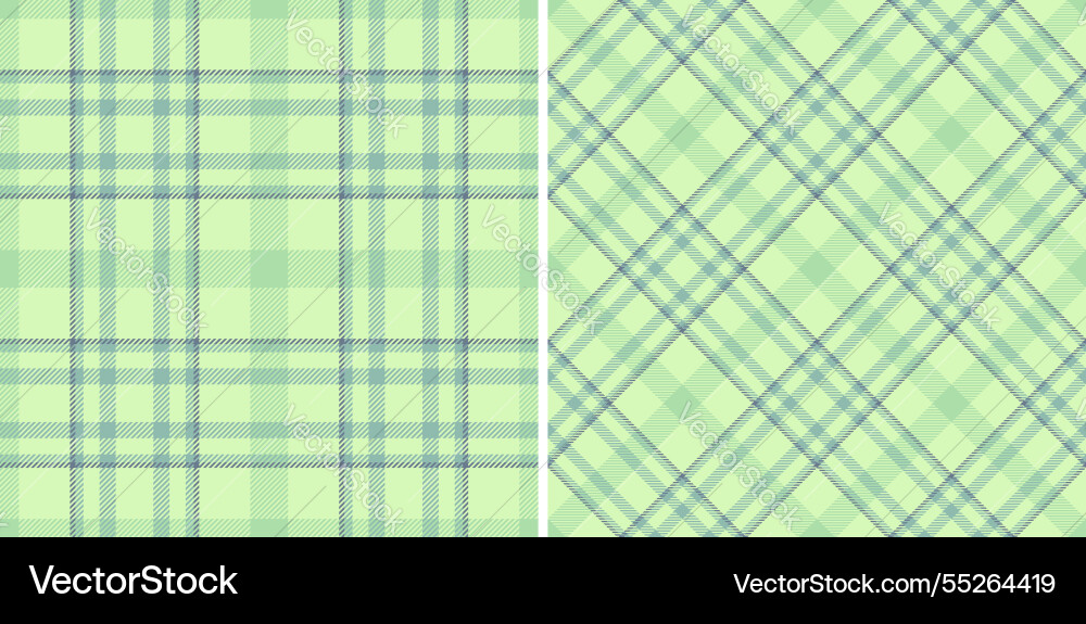Pastel green plaid patterns perfect for textile Vector Image