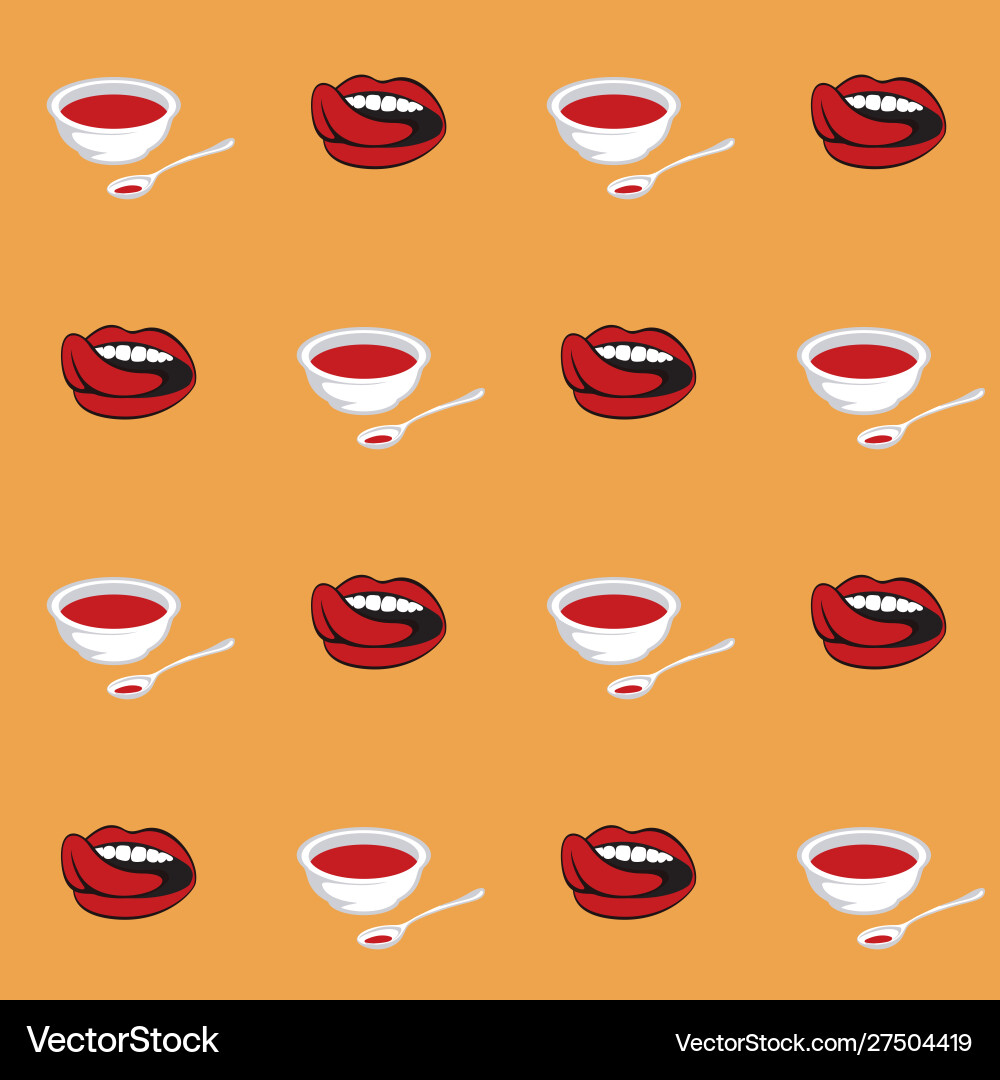 Tomato Cream Soup Pattern Royalty Free Vector Image