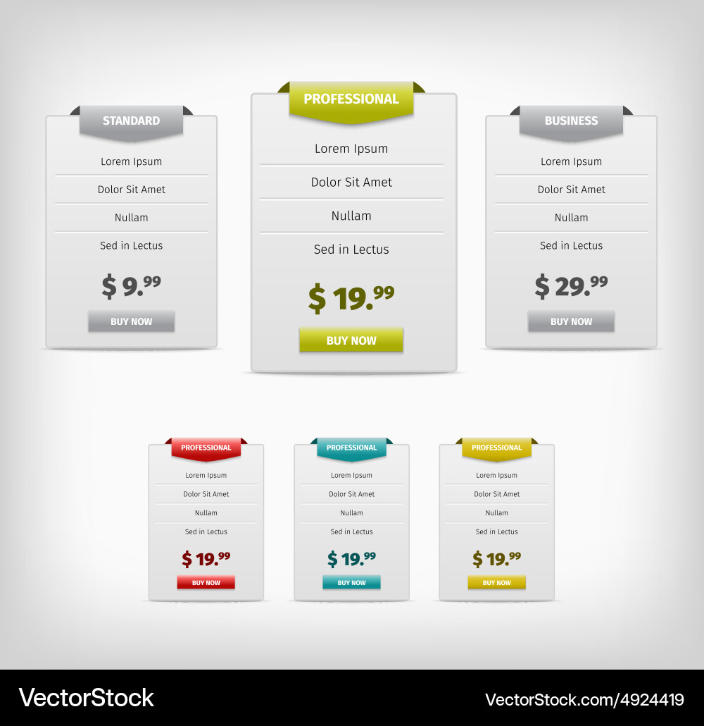 Web plan banners Royalty Free Vector Image - VectorStock