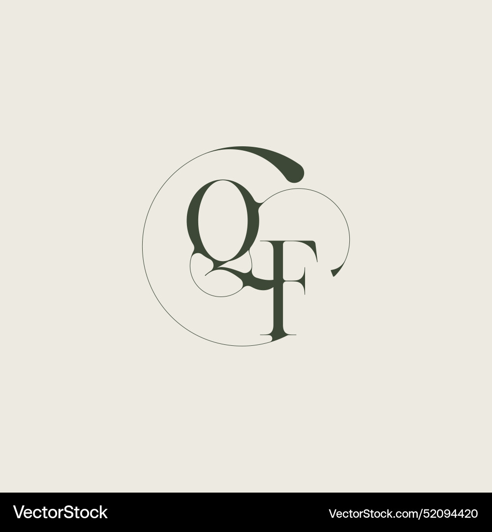 Beautiful monogram initial elegant line concept Vector Image