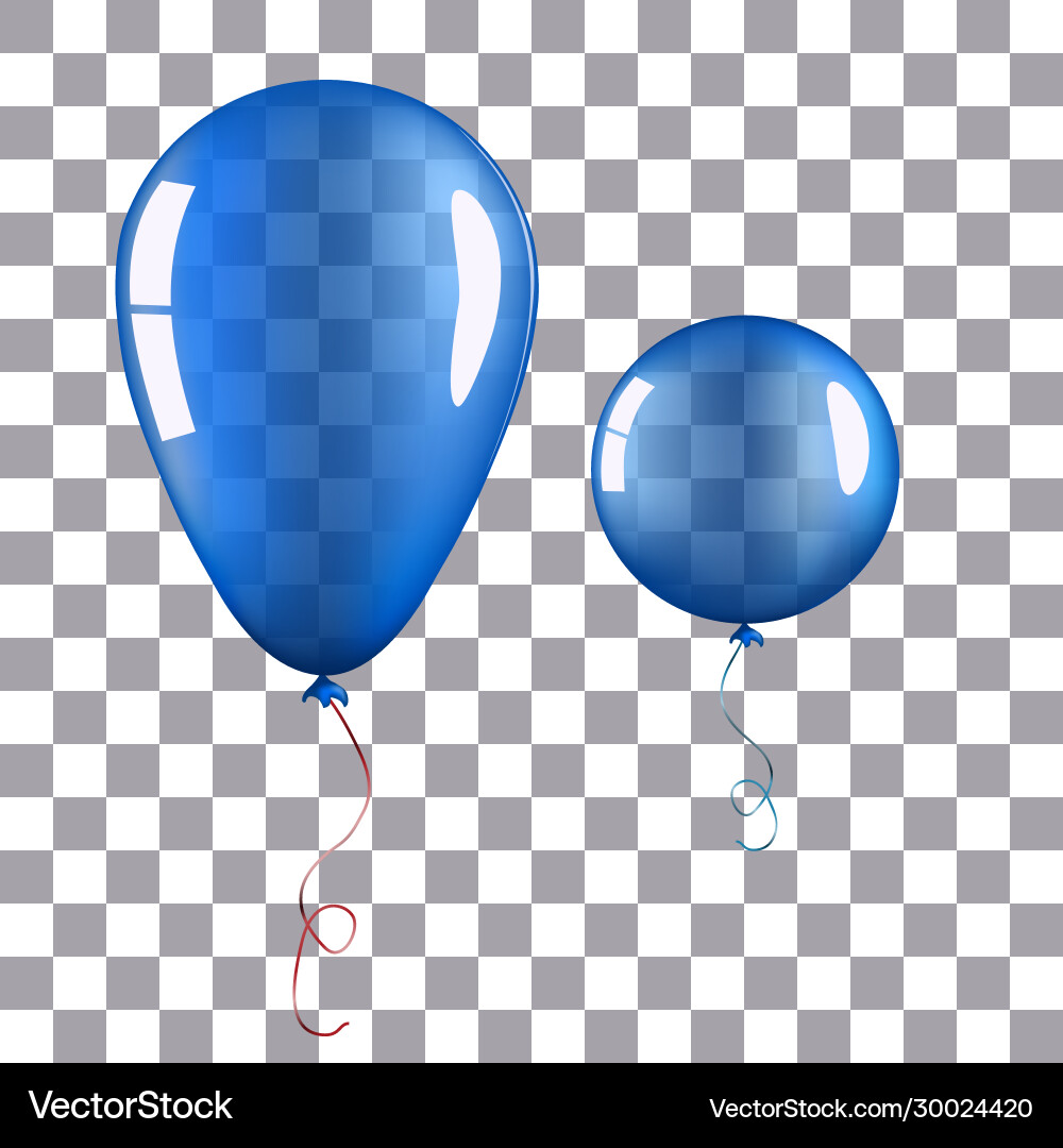 Blue helium balloon isolated Royalty Free Vector Image