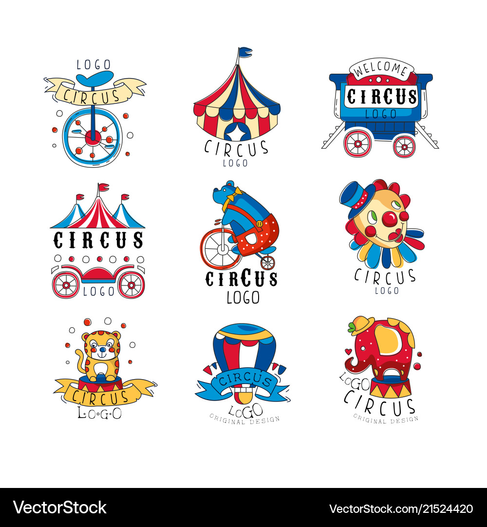 Circus Logo Design Fun Circus Mascot Logo