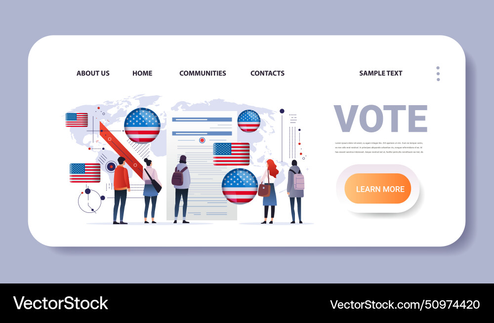 Election day concept voters casting ballots Vector Image