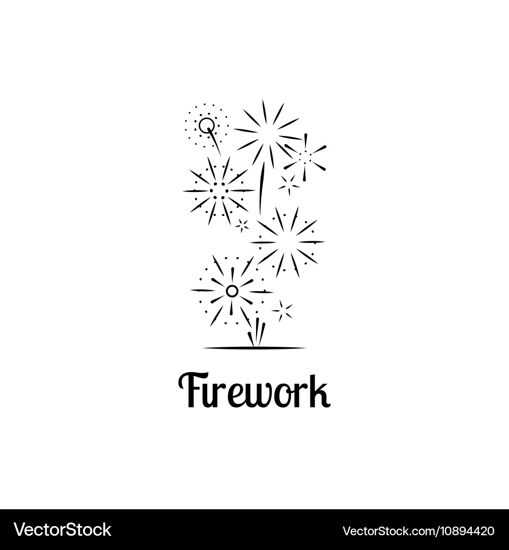 Firework company logo Royalty Free Vector Image