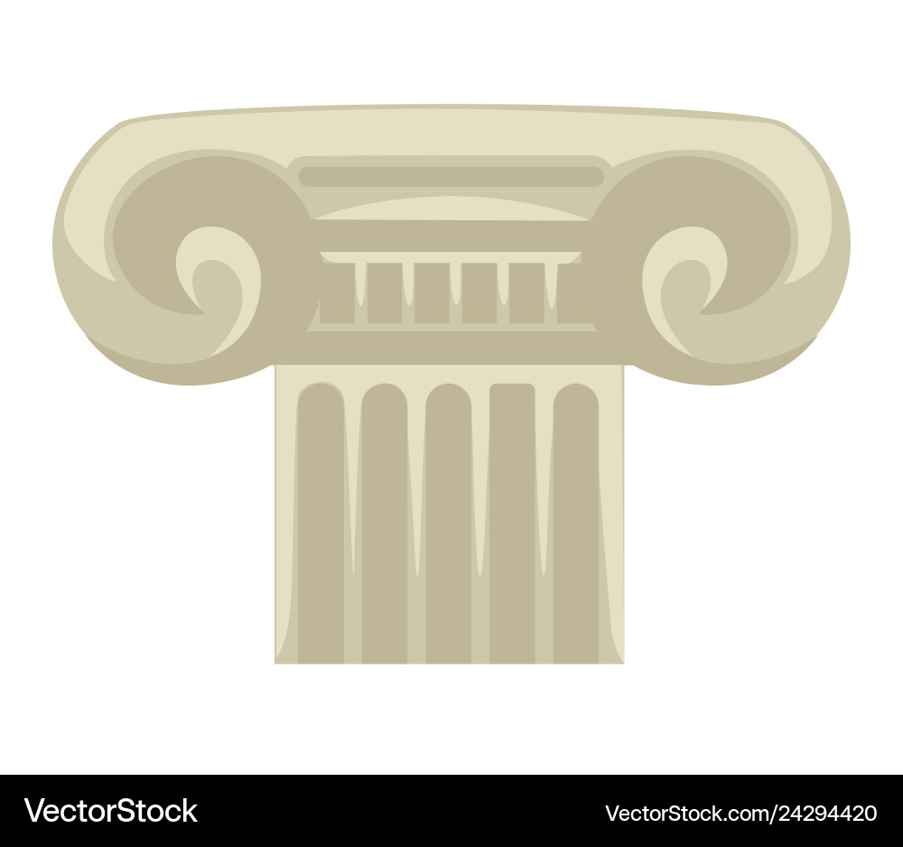 Greek pillar or column ancient greece symbol Vector Image