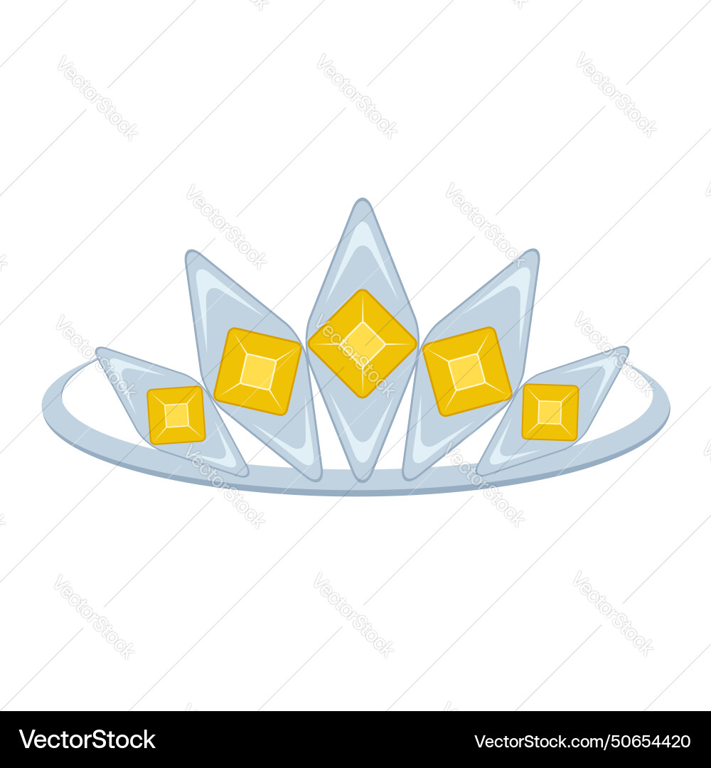 Royal crown with ruby stone Royalty Free Vector Image