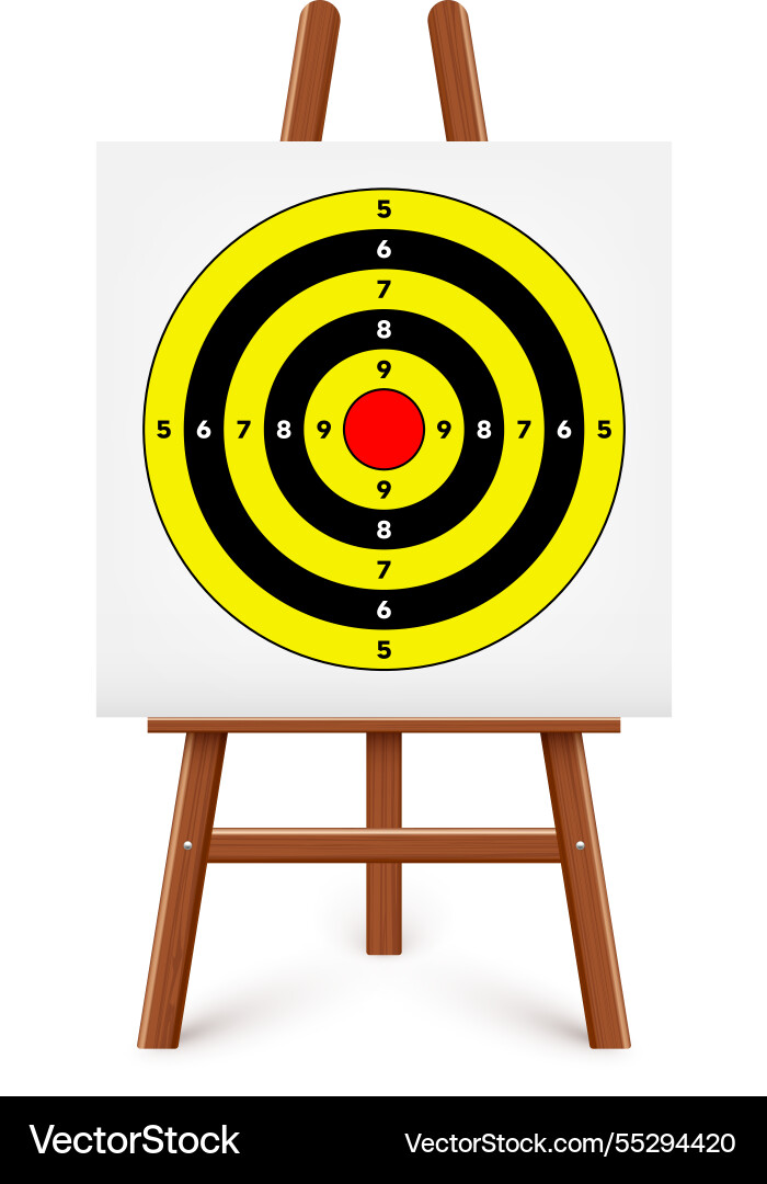 Shooting range target on a wooden easel stand – Royalty-Free Vector ...