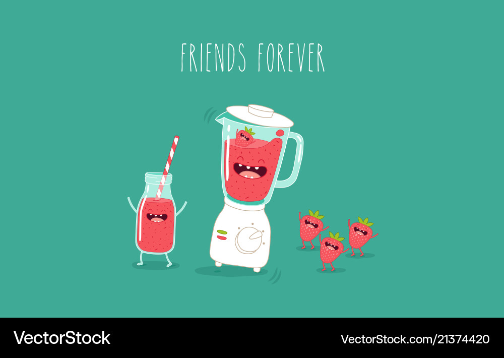 Smuzi and blender Royalty Free Vector Image - VectorStock