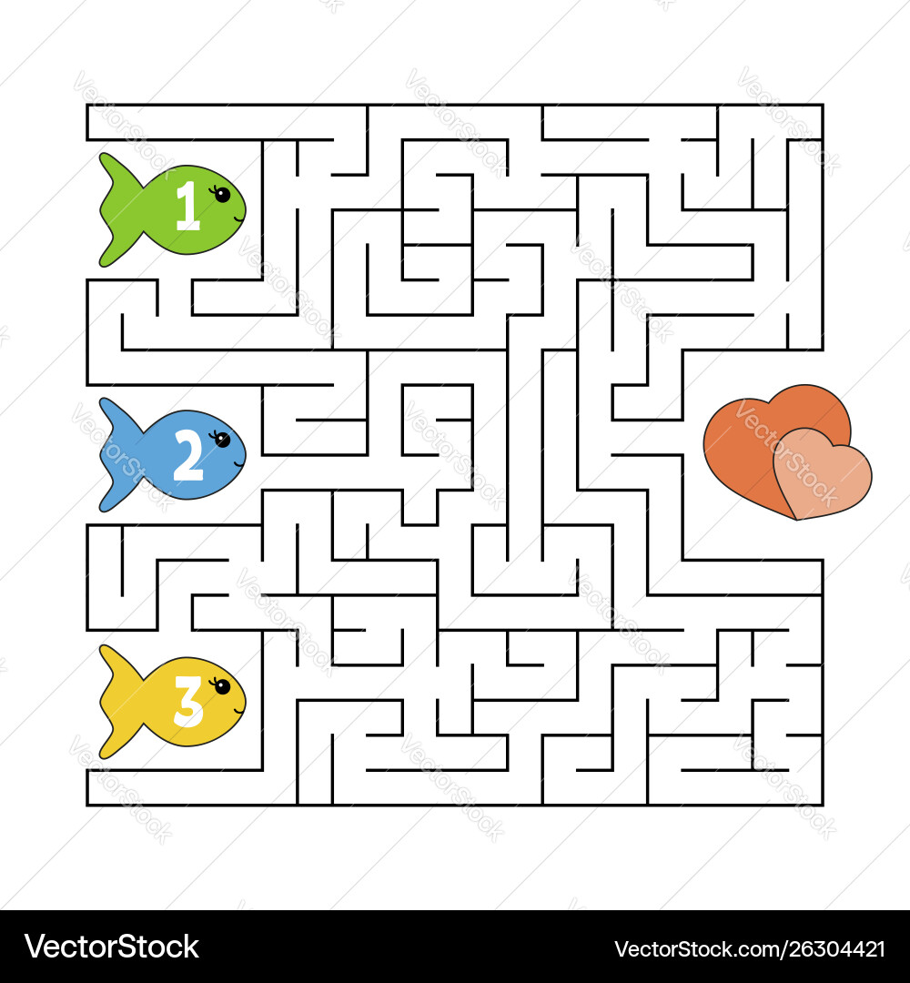 Abstract Maze Puzzle for Kids Royalty Free Vector Image