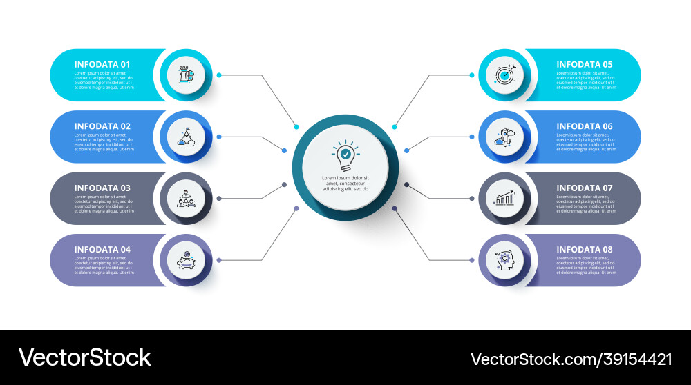 Business Data Visualization Infographic Template Vector Image
