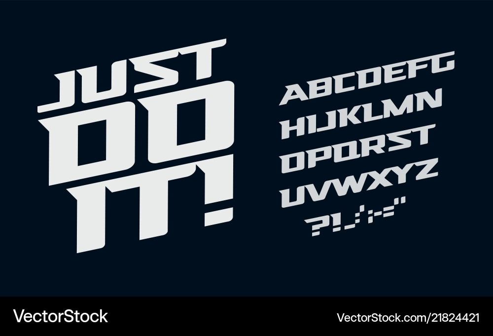 Drive alphabet race modern serif font Royalty Free Vector