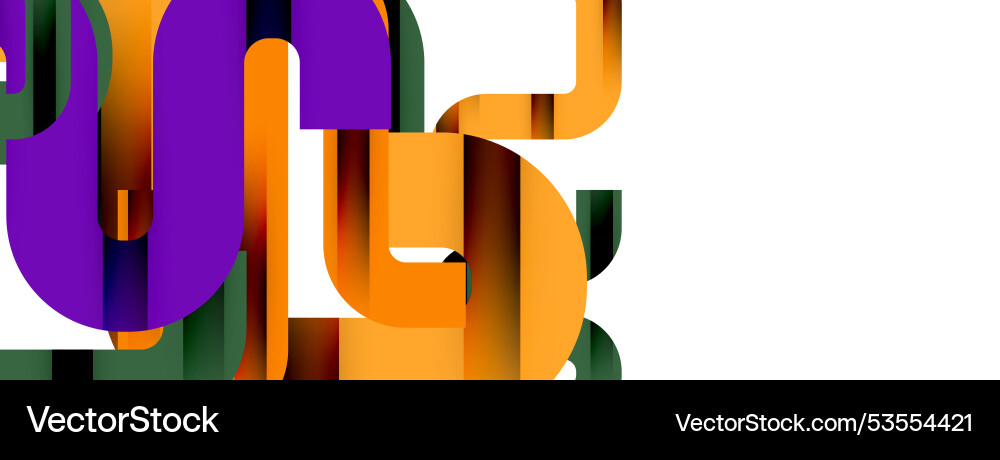 Lines abstract letter style design background Vector Image