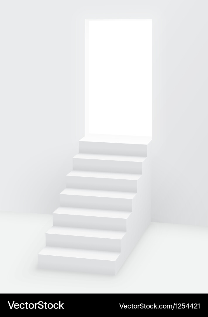 Stairs door Royalty Free Vector Image - VectorStock