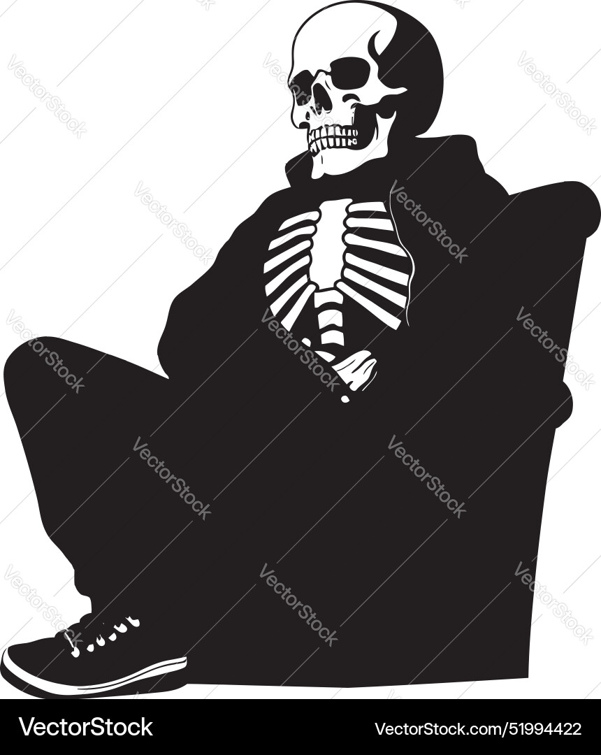 Bone relaxation chilling skeleton icon chill Vector Image