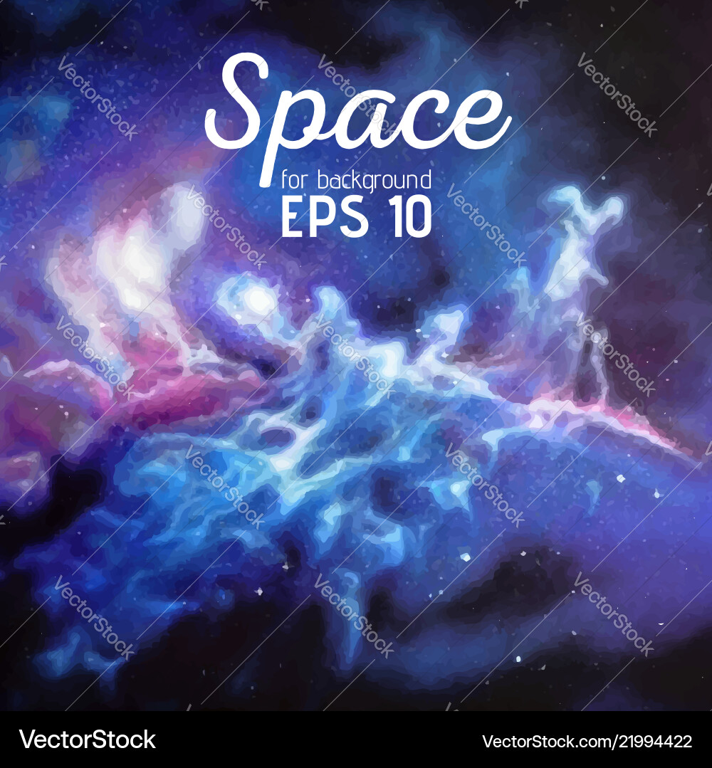 Cosmic Nebula Background Royalty Free Vector Image
