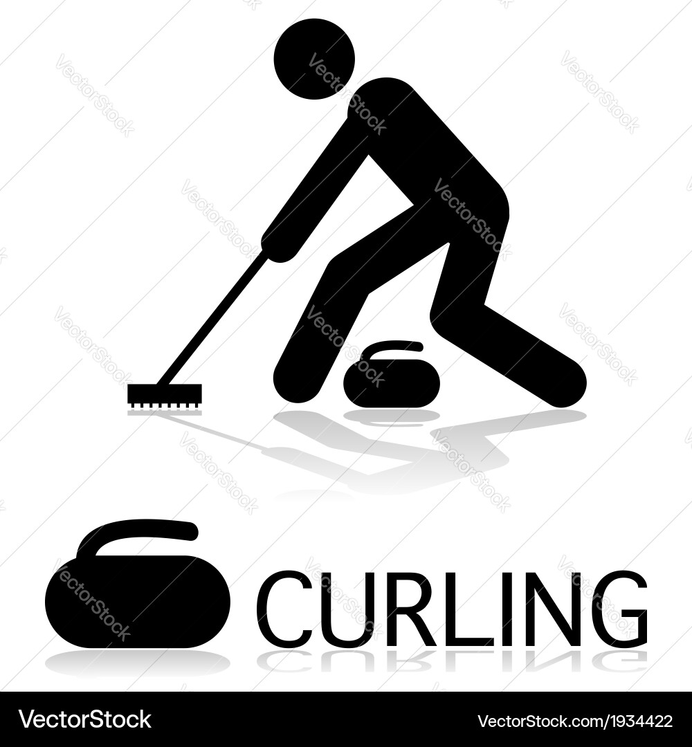 Curling icon Royalty Free Vector Image - VectorStock