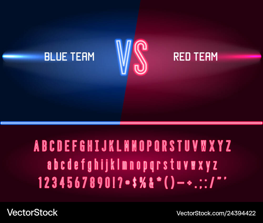 Game versus screen with alphabet type to edit Vector Image