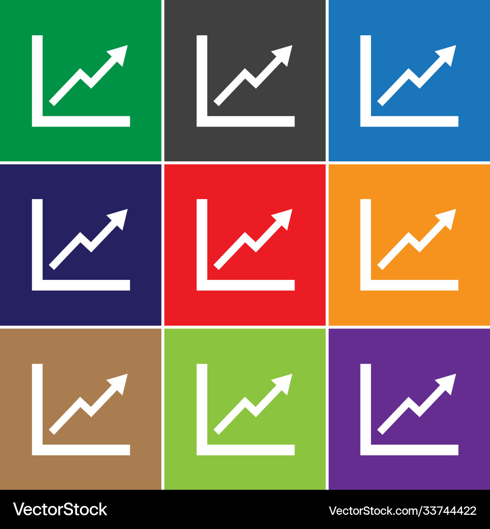 Statistic icon sign symbol flat – Free Vector | VectorStock