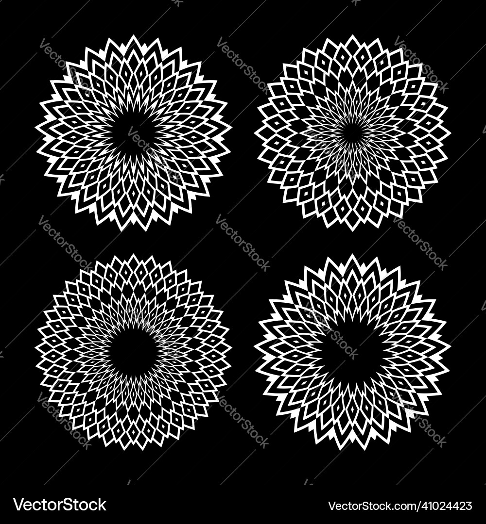 Decorative circle patterns Royalty Free Vector Image