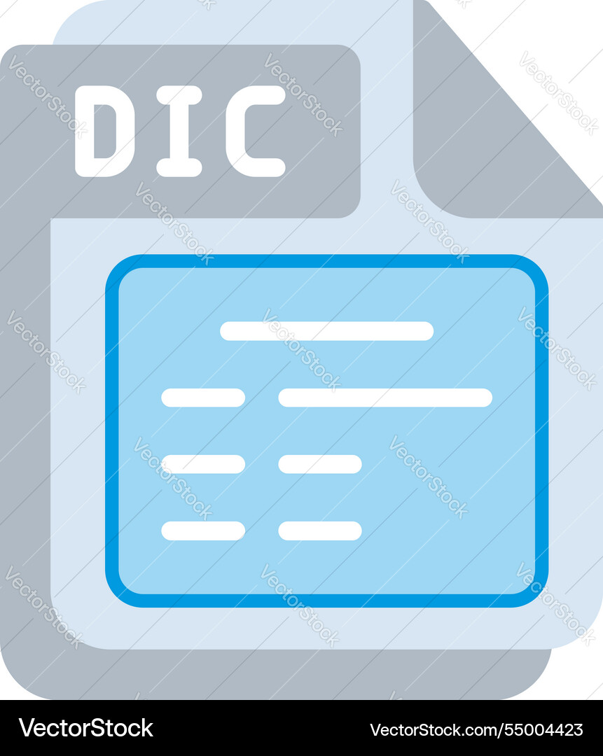 Dic flat icon design Royalty Free Vector Image