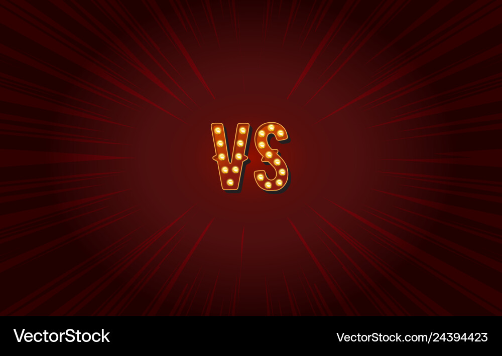 Game versus screen fight backgrounds against each Vector Image